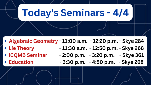Seminar Slide - 4/4 | Department of Mathematics